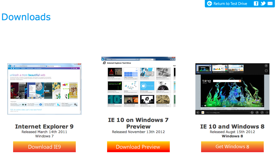Windows 7 版本 IE10 Preview 開放下載 | T客邦