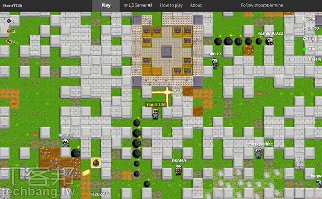 炸彈超人網頁版 Bombermine，1000 人同時對戰超刺激！ | T客邦