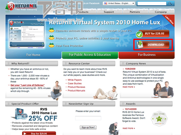 Returnil：完整保護公用電腦系統 | T客邦