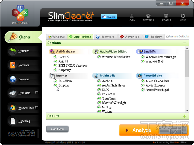 超強多合一的超實用系統工具 SlimCleaner：清理、優化、移除、重整…… | T客邦