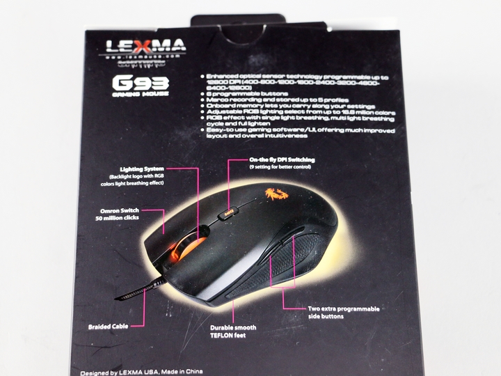 千元滑鼠有好貨！可調式 DPI 與巨集功能的 LEXMA G93 炫彩電競鼠 | T客邦