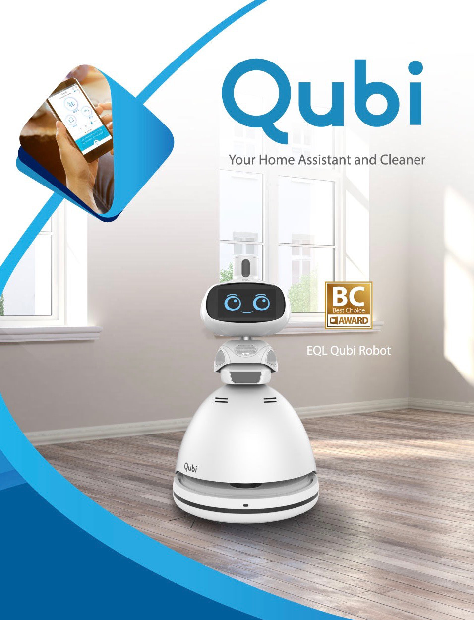 EQL 宜優科技持續擴充智能家居生態系！COMPUTEX 2018 展出 Qubi 智能掃地與管家機器人二合一新品！ | T客邦