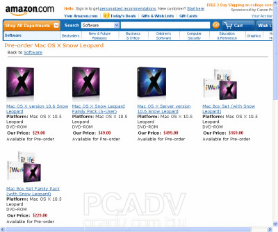 Mac OS X Snow Leopard售價公佈 | T客邦