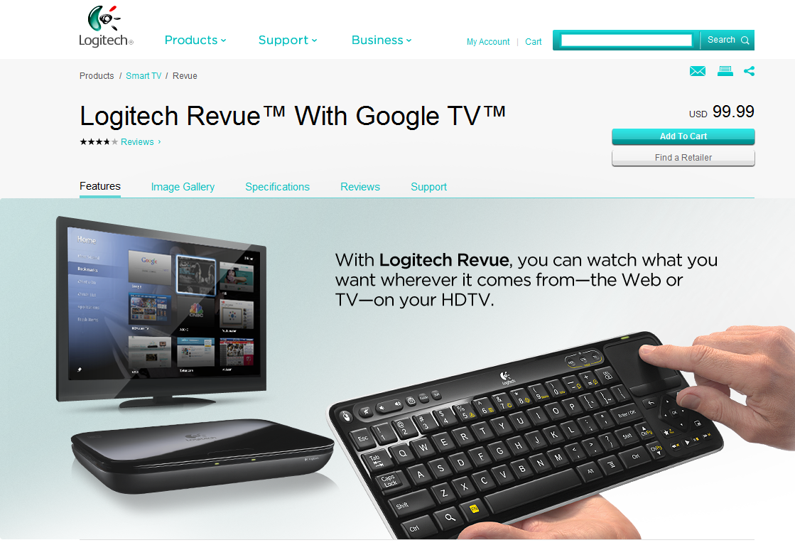 Google TV 搶救銷售，Logitech Revue 從 299降為 99美元 | T客邦