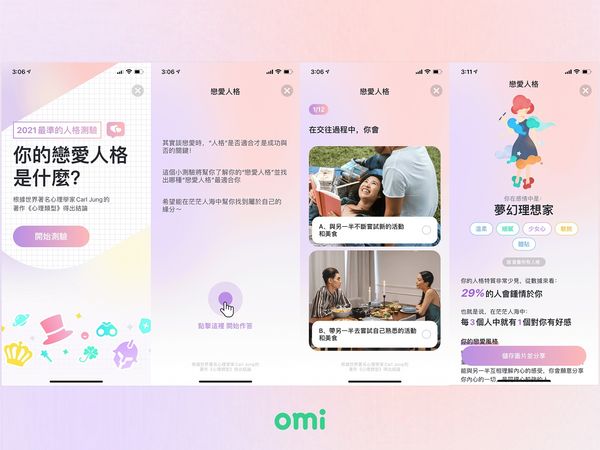 Omi推新功能「戀愛人格測驗」，上線3天突破20萬人瘋玩 | T客邦