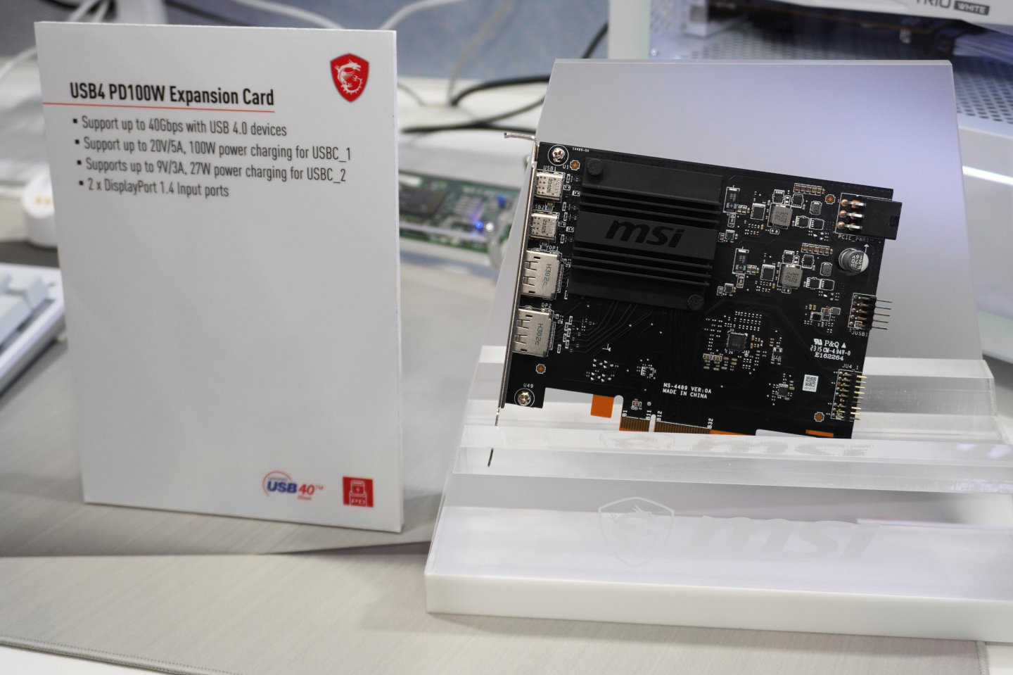 【Computex2023】MSI展出USB4擴充卡，支援將100W電力、DP影音訊號綁進單條Type-C纜線 | T客邦