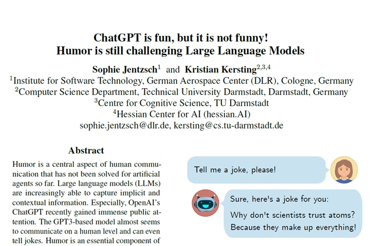 幽默是人類最後的尊嚴！ChatGPT其實只會25個笑話，其他都變形而已！ | T客邦