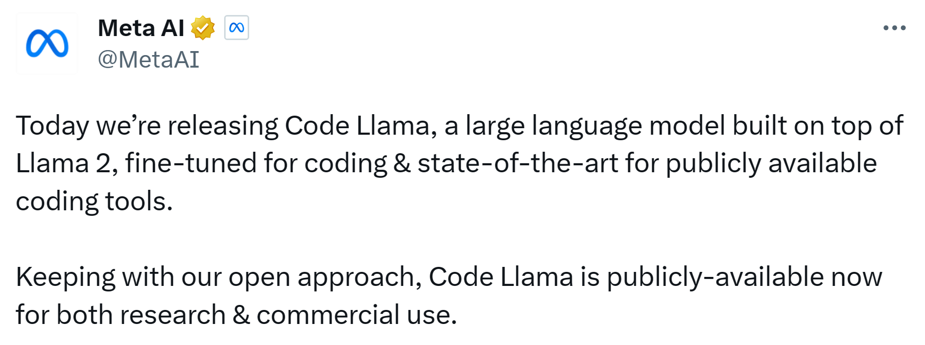 專攻程式碼生成的基礎模型 Code Llama開源：免費商用，神秘版本接近GPT-4 | T客邦